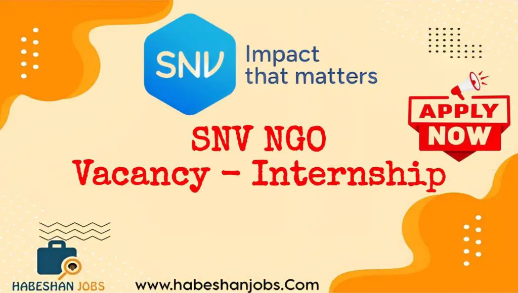 SNV NGO Vacancy - Internship |Fresh Graduates|
